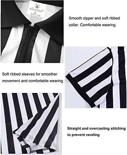 Snapklik.com : Allentian Referee Shirt For Men, Official Black & White ...