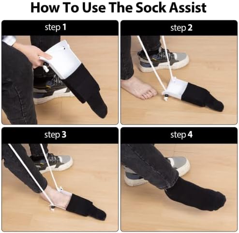 Yerdos Sock Aid - Easy On & Off Stocking Slider - Pulling Assist Device ...