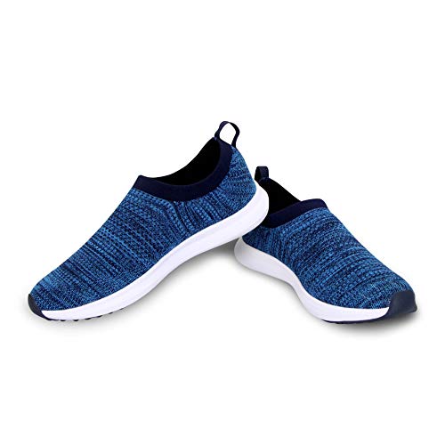 NIVIA - - Step Out & Play 967BL Mesh KNITFLEX Running Shoe - Blue, 8 ...