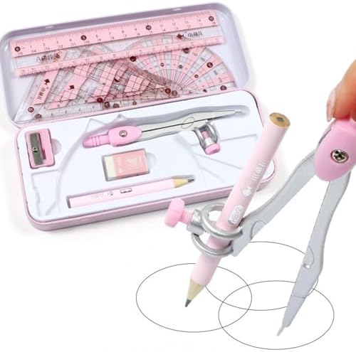 MHwan Maths Set, 7 Pcs Beautiful Purple Maths Sets for Secondary School ...