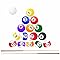 Amazon.com: Large Billiard Wall Decals Billiard Color Balls Wall ...
