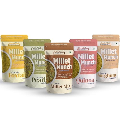 Nutriefoods Millet Munch Snack, 100% Roasted Millets & Guilt Free Snack ...