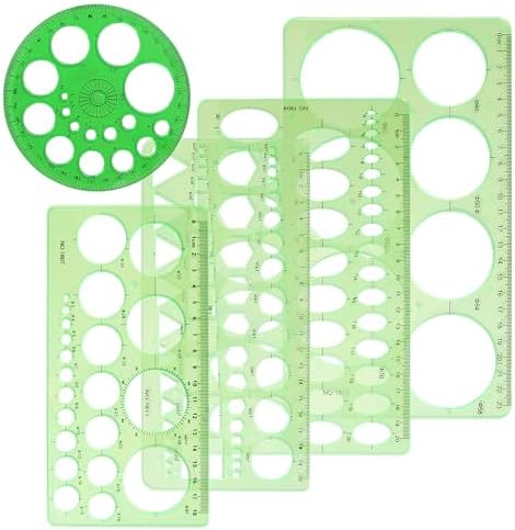 Amazon.com : Hestya Circle Template 3 Pieces Plastic Circle and Oval ...