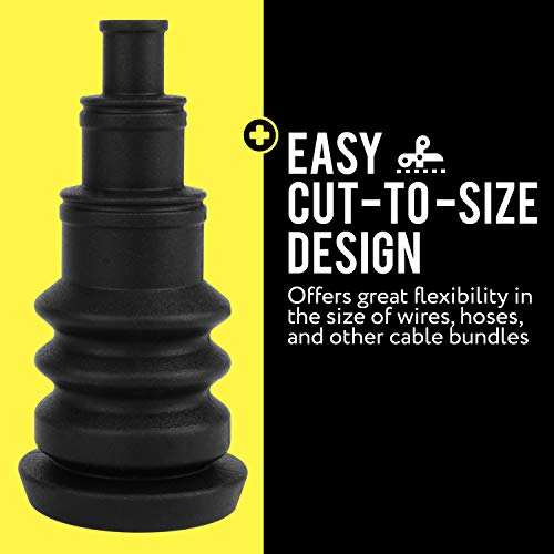 Snapklik.com : Universal Firewall Boot Pack Of 2, For Wire Bundles 3/8 ...