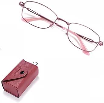Amazon.com: COKYIS Foldable Readers Pink Reading Glasses Full Frame ...
