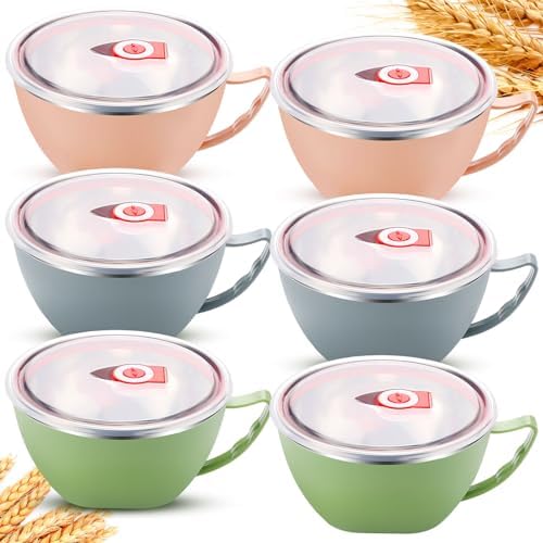 Amazon.com | SiliFine 6 Pcs Microwave Ramen Bowl Microwavable Instant ...