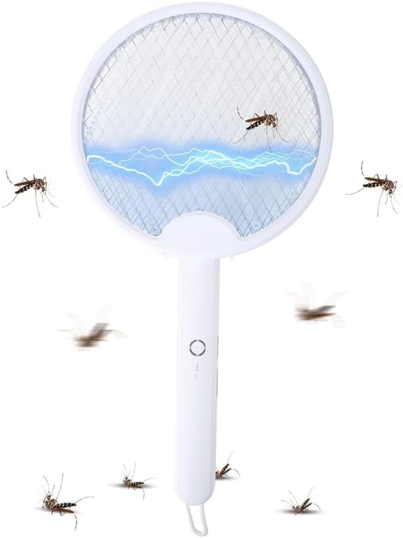 Drumstone (Limited 15 Years Warranty) Mosquito Racket Bat with UV Light ...