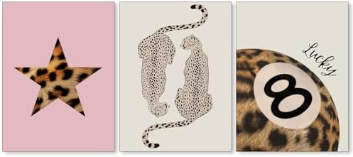 Amazon.com: Animal Cheetah Canvas Wall Art Lucky 8 Pool Ball Posters ...