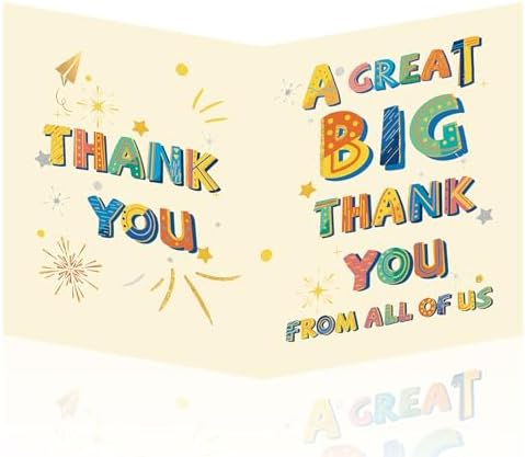 HOMANGA Large Colourful Thank You Card, 35x55cm Jumbo Thank You Card, A ...