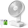 OCOOPA USB Desk Fan, 4000mAh Rechargeable Battery Operated Table Fan, 4 ...
