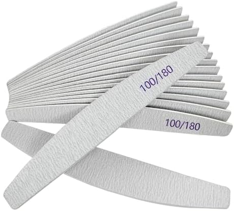 Amazon.com : Nail Files (12 Pack), 100/180 Grit Wooden Emery Board Nail ...
