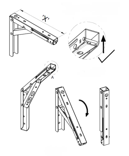 EBCO Table Bracket Mini (225 MM (9')) : Amazon.in: Home & Kitchen