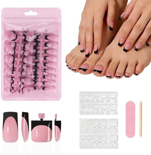 Amazon.com: YeeLam 60Pcs 2-in-1 Press on Nails and Toenails – Glossy ...