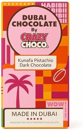 Amazon.com : Dubai Chocolate by Crazy Choco, Premium Handcrafted Middle ...