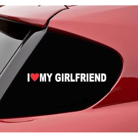 Amazon.com - Sticker Connection | I Love My Girlfriend Heart | Woman ...