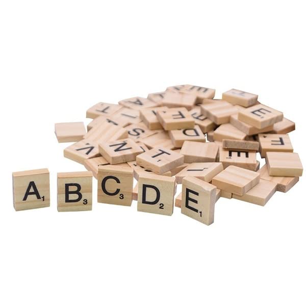 Buy ONEBRAND 100 Pcs Wooden Scrabble Letters / Complete Sets of Wood ...