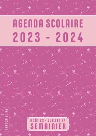 Agenda Scolaire 2023 2024 Semainier: Rose | Ado Fille College Lycée ...