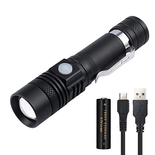 Justech Flashlight Rechargeable Led Torch 900 Lumen Handheld Mini LED ...