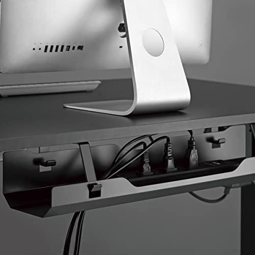 Stainless Steel Desk Cable Duct XXL – Black – BigaMart