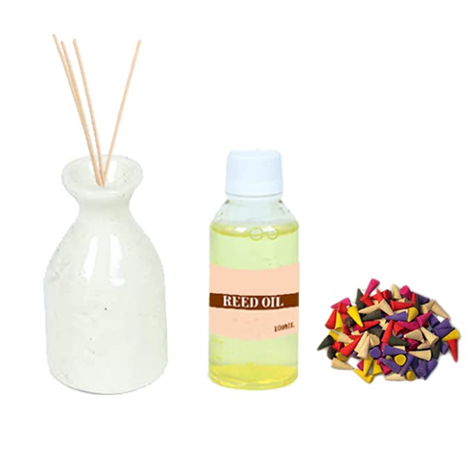 Reed Diffuser Set - Calm Contains 1pc Reed Vase (Small), 4 Reed Sticks ...