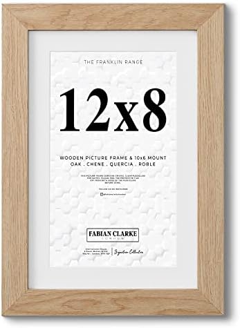 Fabian Clarke London® 12x8 Modern Oak Wooden Picture Photo Frame with ...