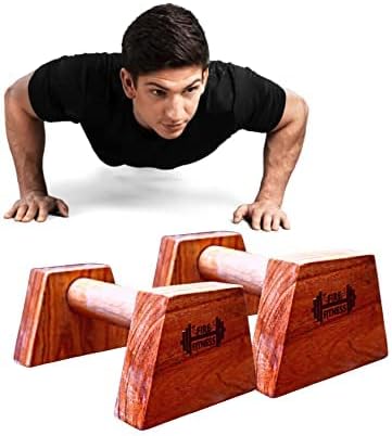Buy GRIP® Wooden Shena Push-Up Board | Premium Babool Wood Pushup Bar ...