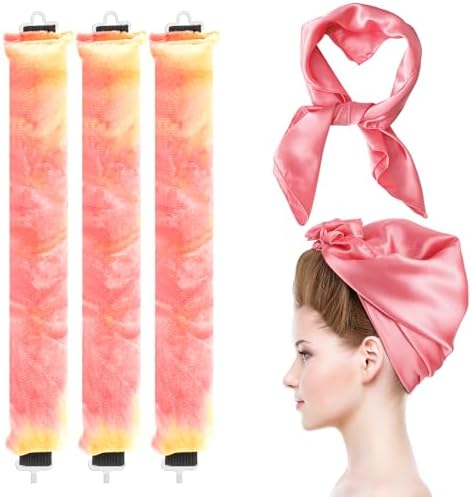 Amazon.com : obeoby 4 in 1 Pack Heatless Curls No Heat Curling Rod, Velvet Hair Curlers to Sleep ...