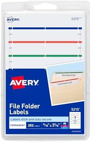 Amazon.com : Avery File Folder Labels on 4" x 6" Sheets, Easy Peel ...