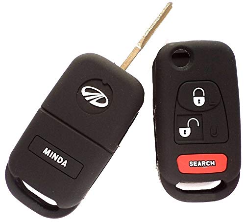 KEYYOU Stylish Keys Mahindra Bolero 3 Button Silicone Key Cover - Black ...