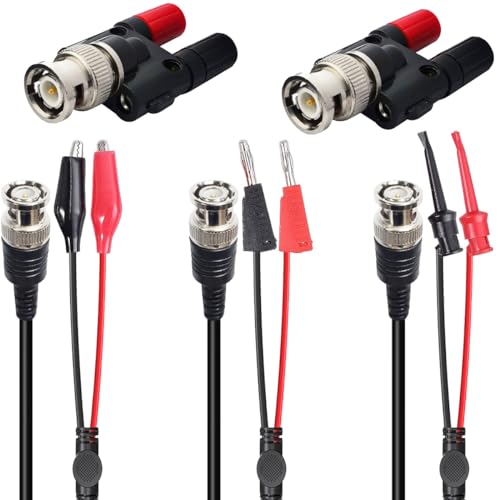 Youmile 3 pcs BNC Test Leads Set Oscilloscope Probes BNC to Alligator ...