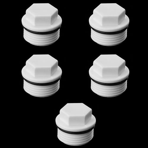 SEIWEI 5 Pcs Hexagonal 1/2″ Male Thread PPR Pipe Fitting End Caps ...
