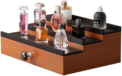 Cologne Display Shelf Wooden Cologne Organizer 3-Tier Cologne Display ...