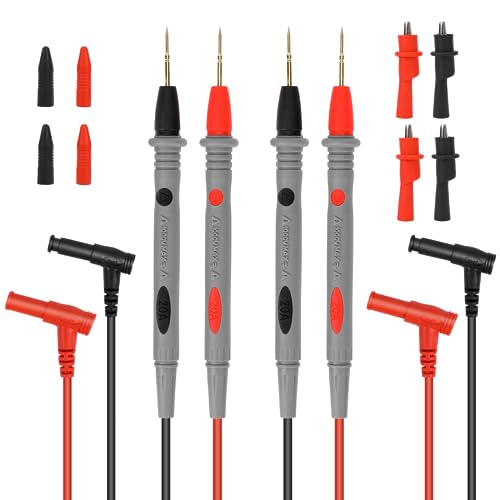 Multimeter Test Leads Kit Banana Plug with Push On Alligator Clips ...