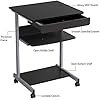 Amazon.com: Topeakmart Mobile Compact Computer Desk Cart for Small ...