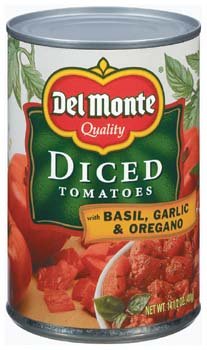 Amazon.com : Del Monte Diced Tomatoes with Basil, Garlic & Oregano 14.5 ...