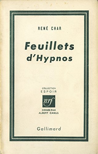 Feuillets d'Hypnos eBook : Char, René: Amazon.fr: Livres