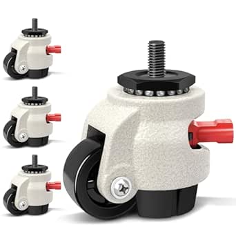 W B D WEIBIDA Leveling Stem Caster Wheels with Upgraded Ratchet Arm ...