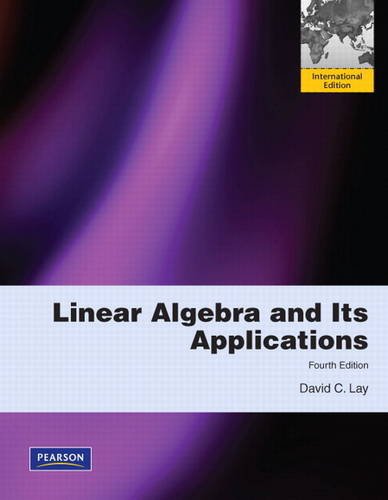 Lay:Linear Algebra and Its Applications:International Edition/ Student ...