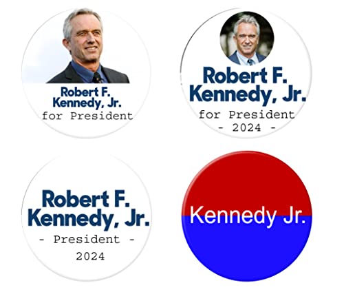 Amazon.com: Robert F. Kennedy Jr. 2024 buttons - Set of 4 RFK Jr. for ...