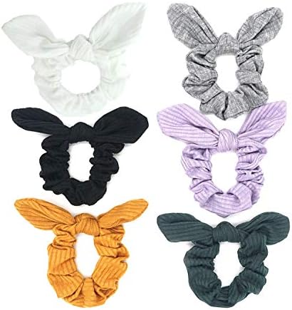 Amazon.com : Simnice 25 Pack Hair Scrunchies Rabbit Bunny Ear Bow ...
