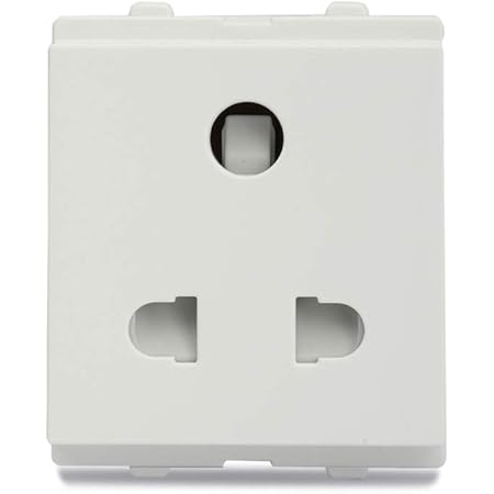 Schneider Electric Opale Plastic 6A 3 Pin Universal Socket with Shutter ...
