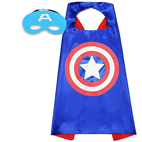 Dajiahao Halloween Capes and Mask for Kids 4-10 Year Double Side cape ...