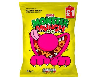 Amazon.com: Mega Monster Munch Roast Beef Flavour Baked Corn Snack (68g ...