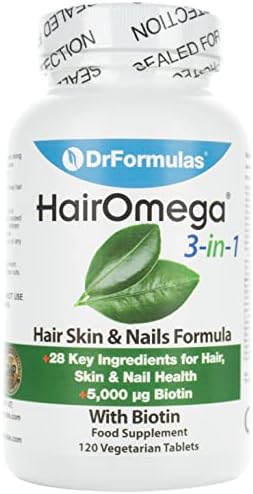 DrFormulas HairOmega 3-in-1 DHT Blocker with Biotin 5000 mcg, Skin ...