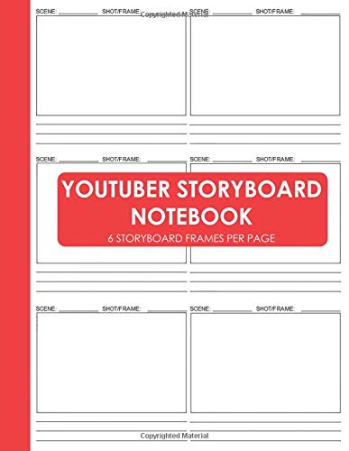 Youtuber Storyboard Notebook Blank Video Storyboard Template Sketchbook ...