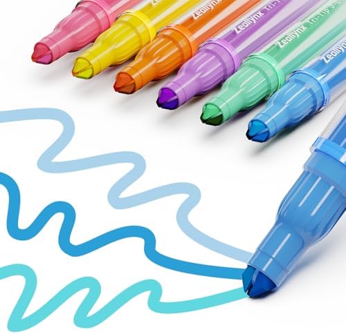 Triple-Tip Highlighters Assorted Colors, 6 Pack No-Bleed Highlighters ...