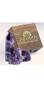 Anima Premium Amethyst Crystal Set – Large Amethyst Cluster, Crystal ...