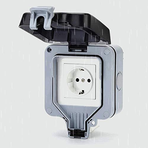 Outdoor Socket Garden Waterproof Socket Surface-Mounted Outdoor IP66 ...