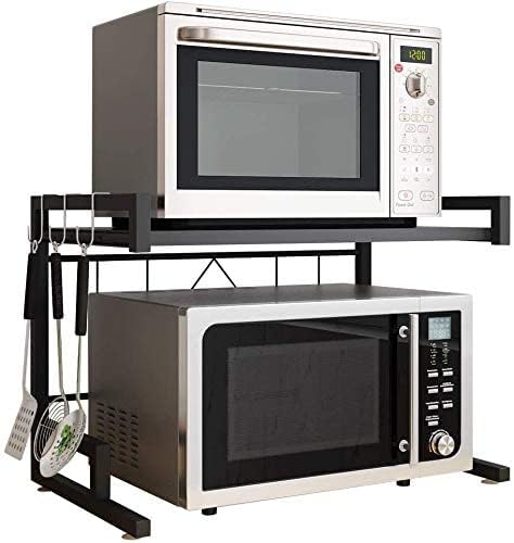 QIHANG-UK 3-Tier Microwave Oven Shelf, Kitchen Counter Storage Shelf ...