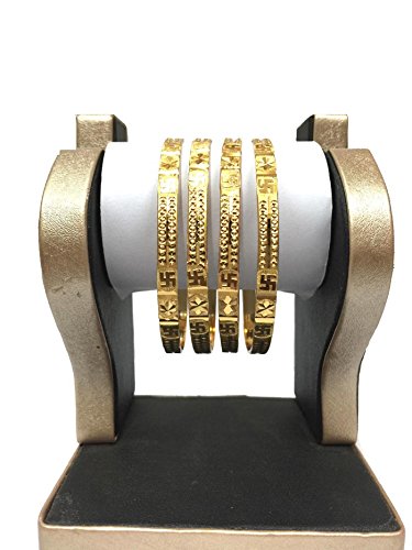 Buy Gold Plated Swastik Design 4 PC Bangles Online at Low Prices in ...
